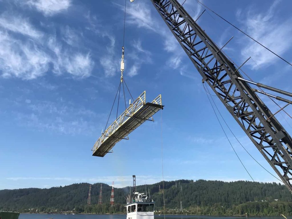 Pedestrian Bridge Install – Vanport